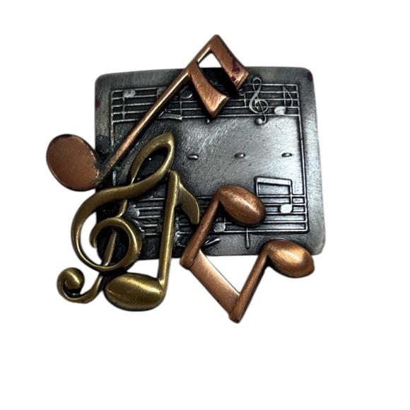 Jewelry | Music Brooch Lapel Pin Musical Notes Brass Pewter Copper ...